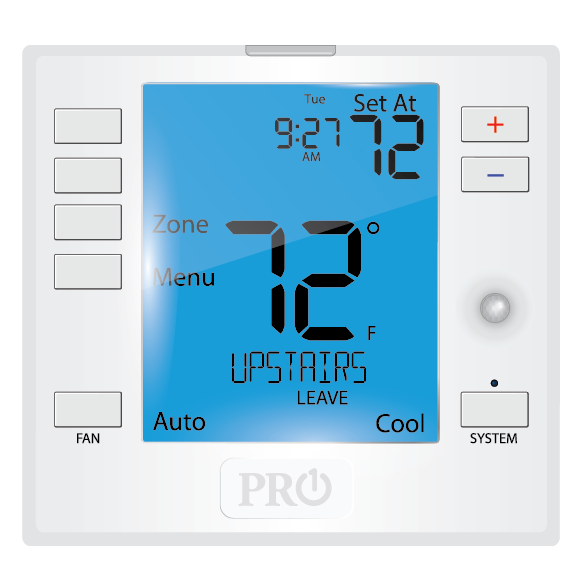 TSTAT DIGITAL PROSYNC WIRELESS 4H/2C 7 DAY-5/1/1-NON PROG DEHUM OS ...